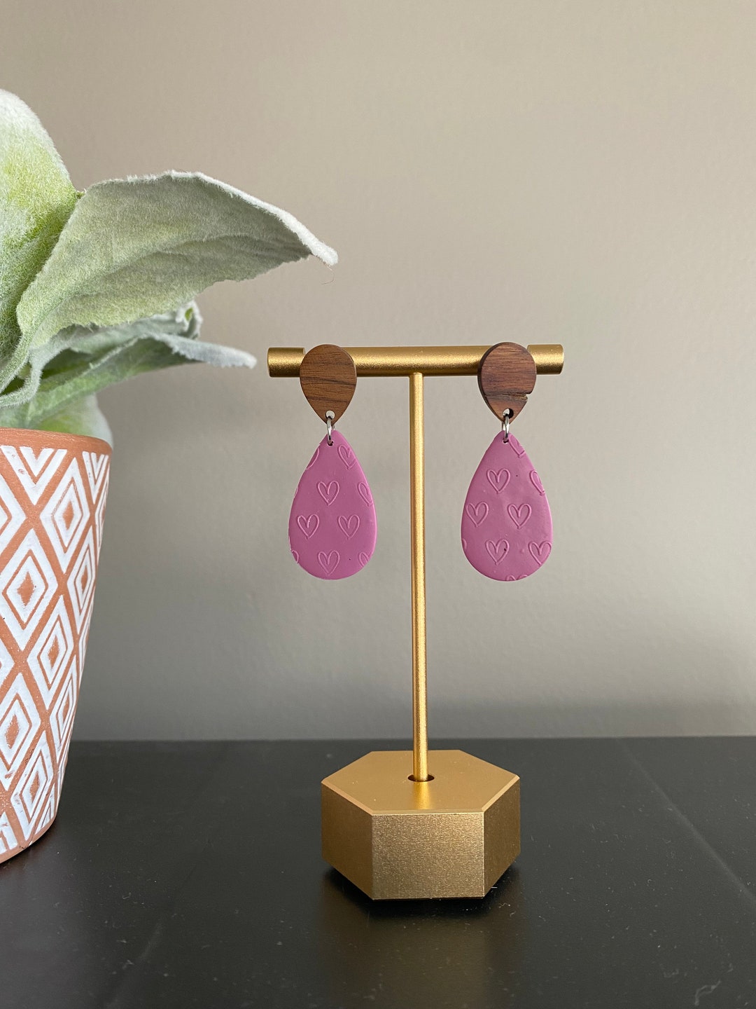 Purple Teardrop With Wooden Post - Etsy