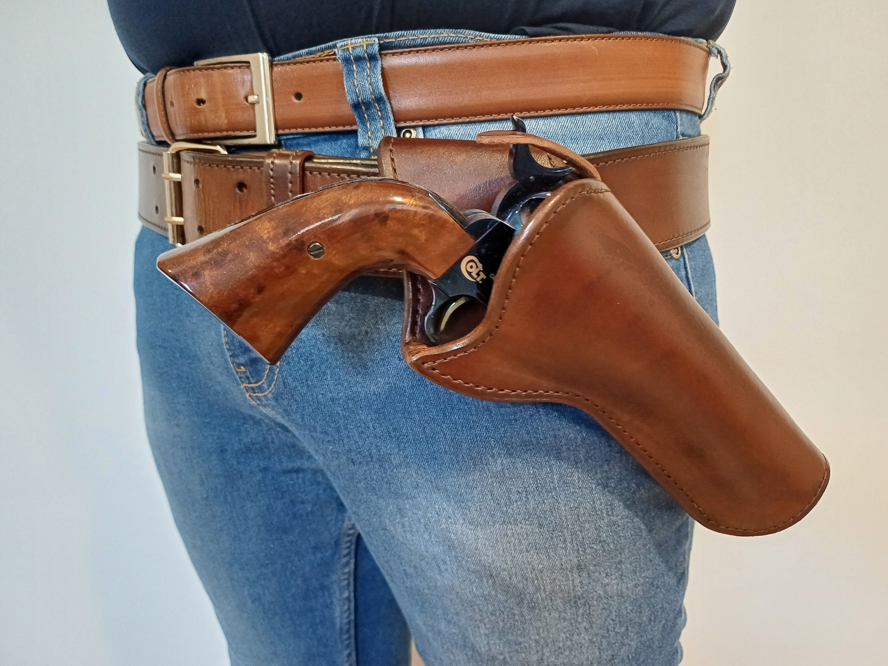 Leather Holster for Single Action Revolvers Colt SAA Clones, Custom ...