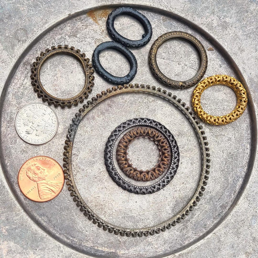 DESTASH Vintage Filigree Rings, 8 Pcs Component ~ Haskell Collection ...