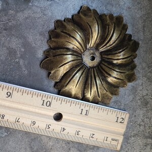 Brass Floral Stamping ~ Vintage Flower ~ Large Brass Component ...