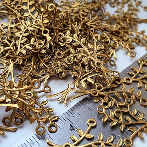 3 Branch With Leaves Rivet Finding for Flowers or Rhinestones - Etsy