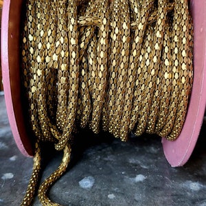 Vintage Brass Snake Chain Mirror Snake Chain Mesh Linked Snake Chain ...