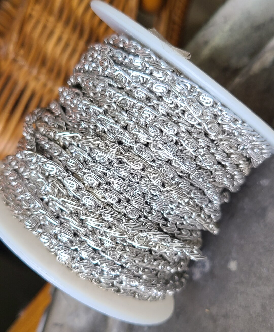 Bright Aluminum Lumachina Chain ~ Delicate Silver Chain ~ Minimalist ...