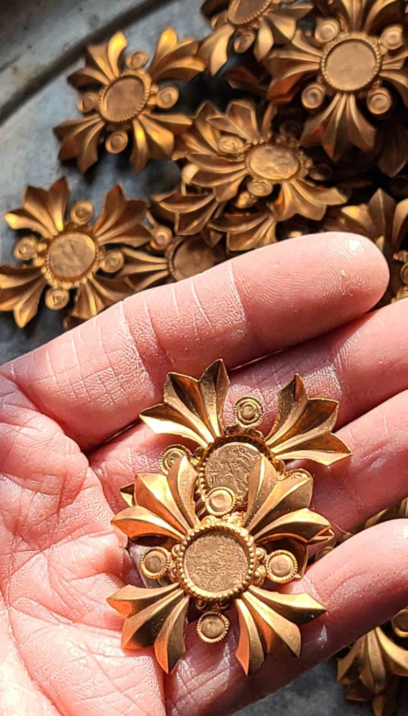 Vintage Copper Maltese Cross Stamping Miriam Haskell - Etsy