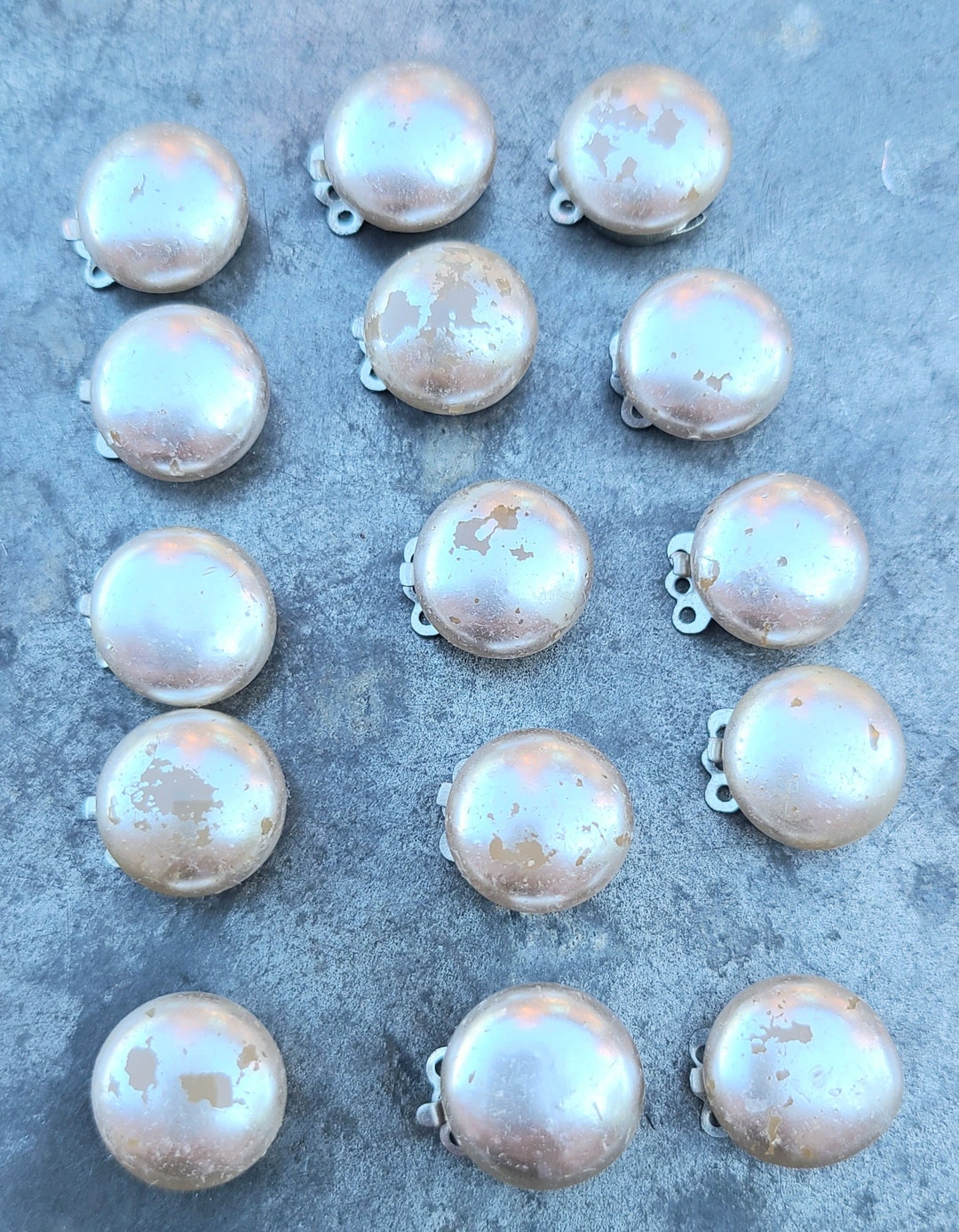 Very Old Glass Pearl Clasp ~ Vintage Japan Clasp, Deadstock Japanese ...