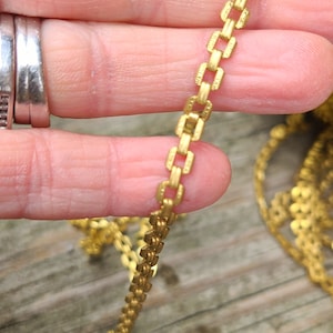 Delicate Vintage Etched Brass Book Chain ~ Stunning New Dead Stock ...