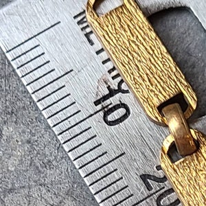 Vintage Brass Flat Bar Chain ~ Textured Bar Chain ~ Gold Plated Chain ...