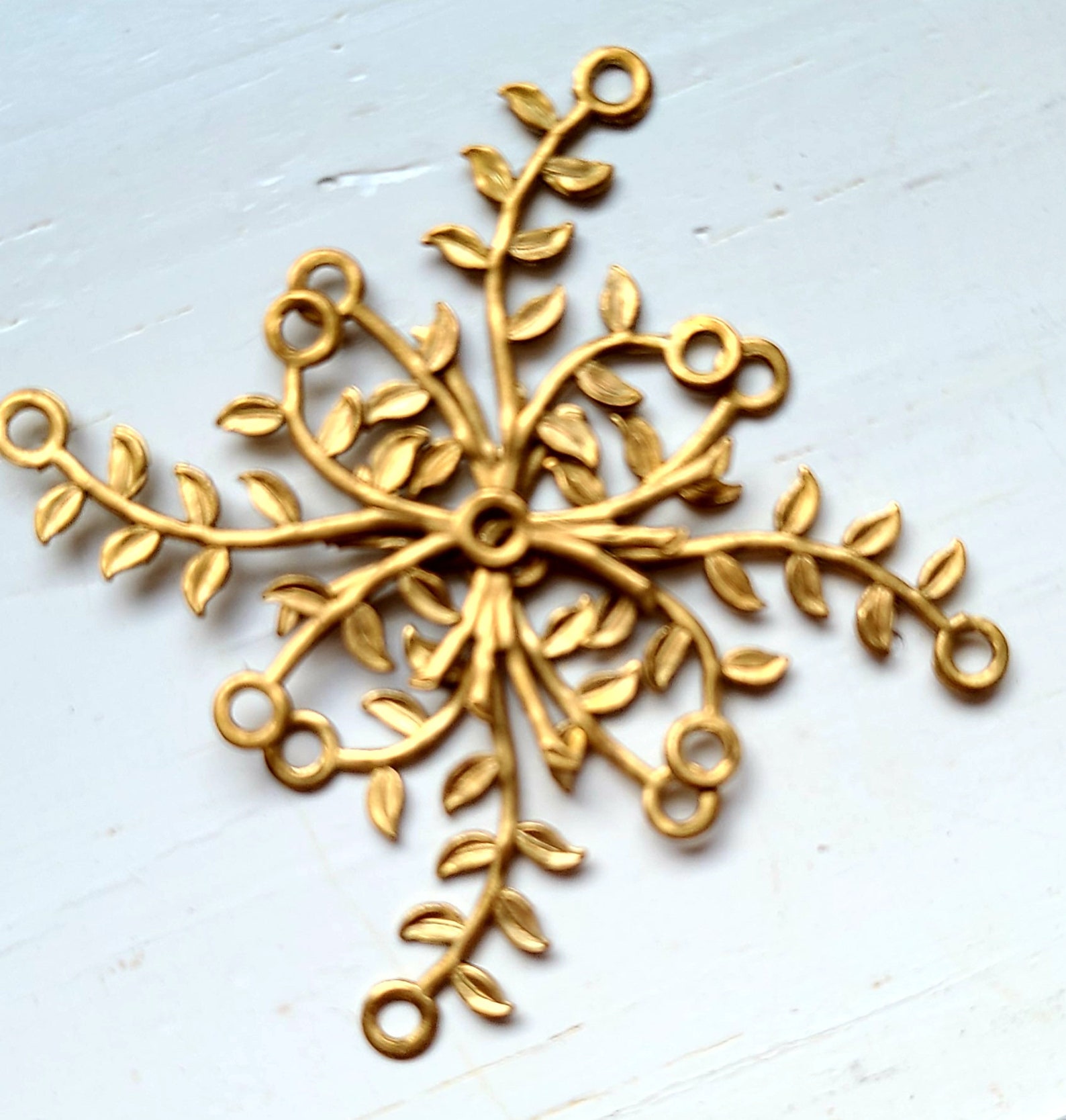 3 Branch With Leaves Rivet Finding for Flowers or Rhinestones - Etsy