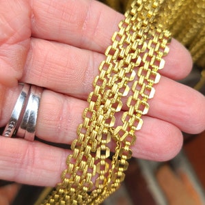 Delicate Vintage Etched Brass Book Chain ~ Stunning New Dead Stock ...