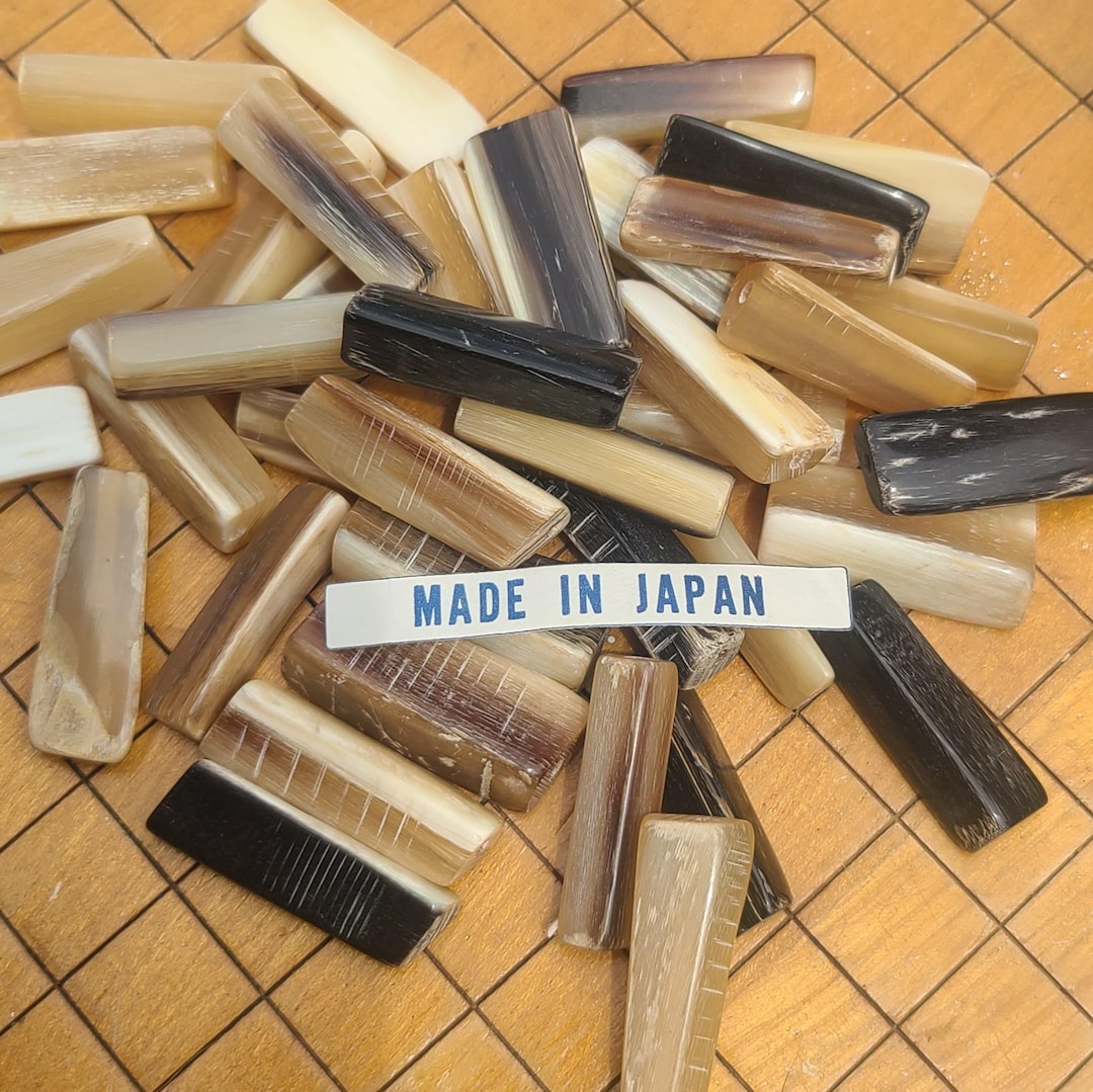 Vintage Japanese Horn Beads, Rectangular Boho Jewelry Supplies, 10 Pcs ...