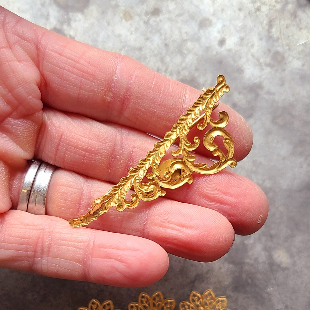 Signed Miriam Haskell Filligree Pin Back, Haskell Brooch ~ DIY Haskell ...