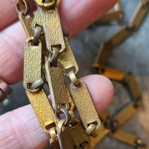 Vintage Brass Flat Bar Chain ~ Textured Bar Chain ~ Aged Gold Plated ...