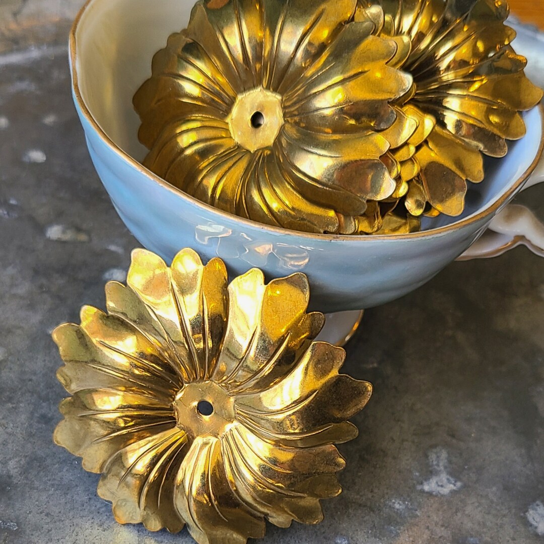 NEW LOWER PRICE! Extra Large Brass Miriamfloral Stamping ~ Vintage ...