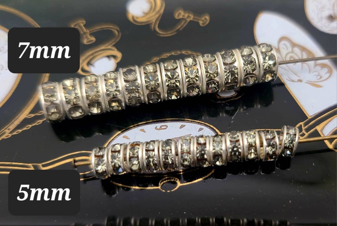 5 Mm, 7 Mm, 12 Pieces, Vintage Swarovski Rhinestone Rondelles ...