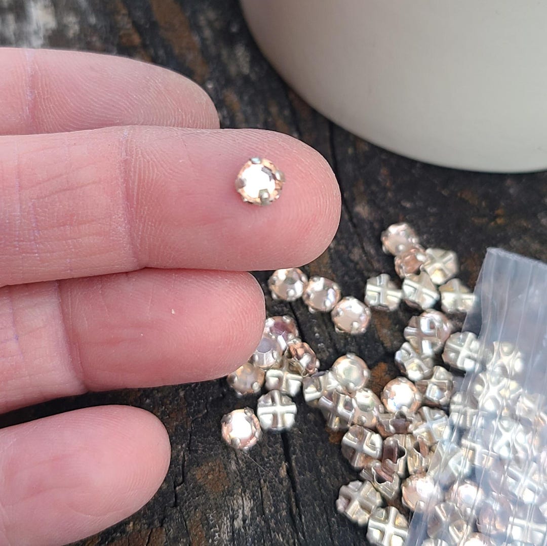 Light Peach Rose Montees, 20 Pieces, Vintage Rose Montees, Glass Stones ...