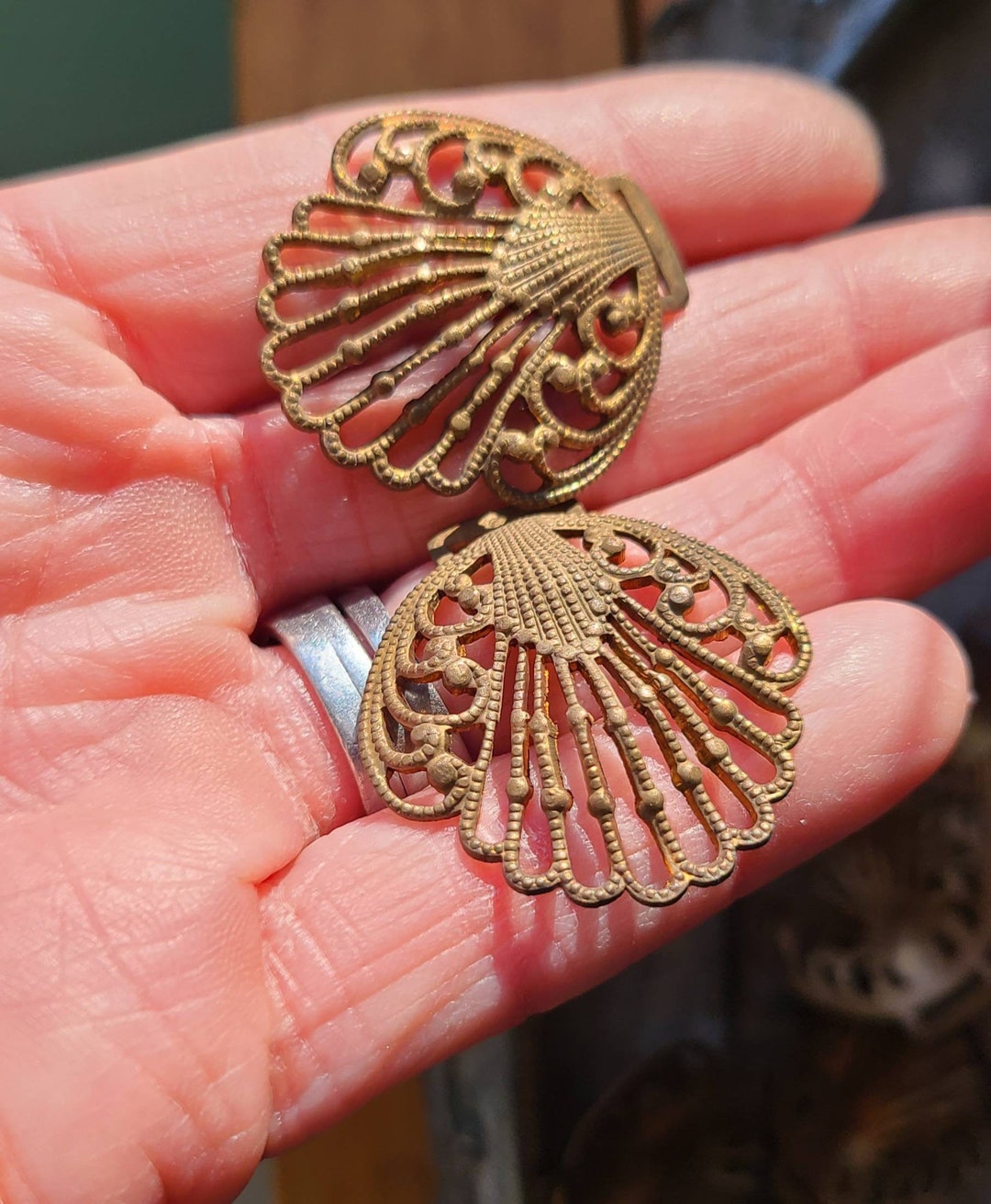 Very Old French Filigree Scallop Shaped, Clam Shell Shape ~ Miriam ...