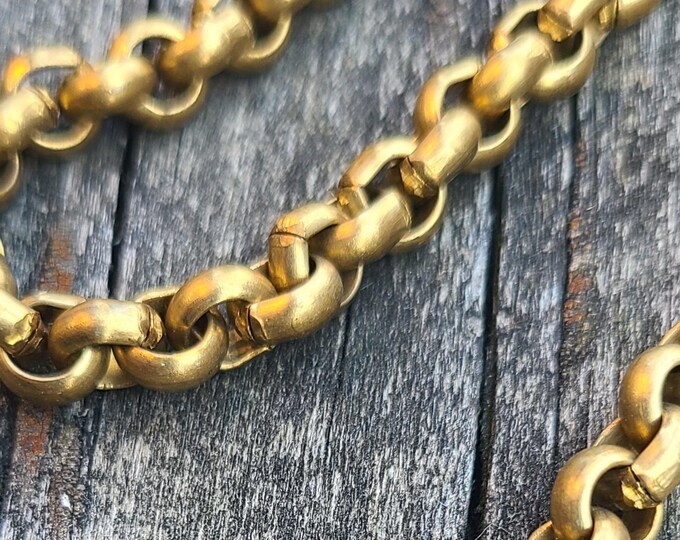 Vintage Brass Rolo Chain ~ Open Link, Rolo Brass Chain ~ Solid Brass ~ High Quality, Modern ...