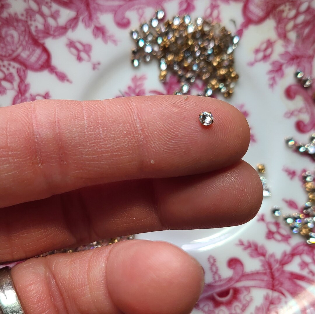 Crystal Gold Rose Montees, 23 Pieces, Vintage Rose Montees, Glass ...