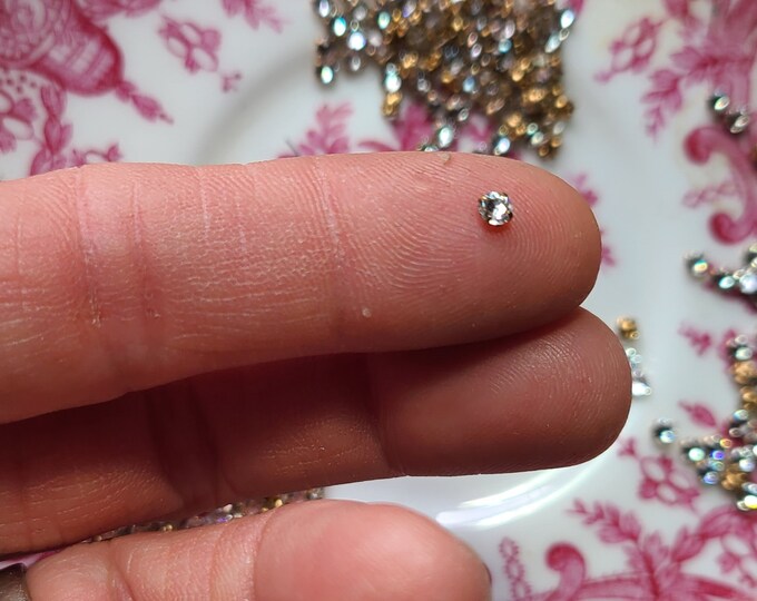 Crystal Gold Rose Montees, 24 Pieces, Vintage Rose Montees, Glass ...