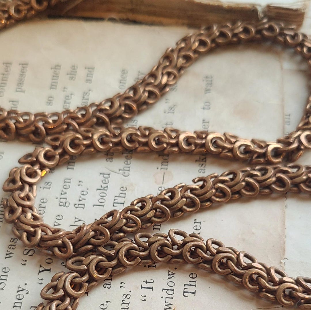 Absolutely Amazing VINTAGE Copper Chunky Chainmaille Chain - Hammered ...