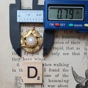 Classic Vintage Gold and Pearl Round Box Clasp, Adorable Double Strand ...