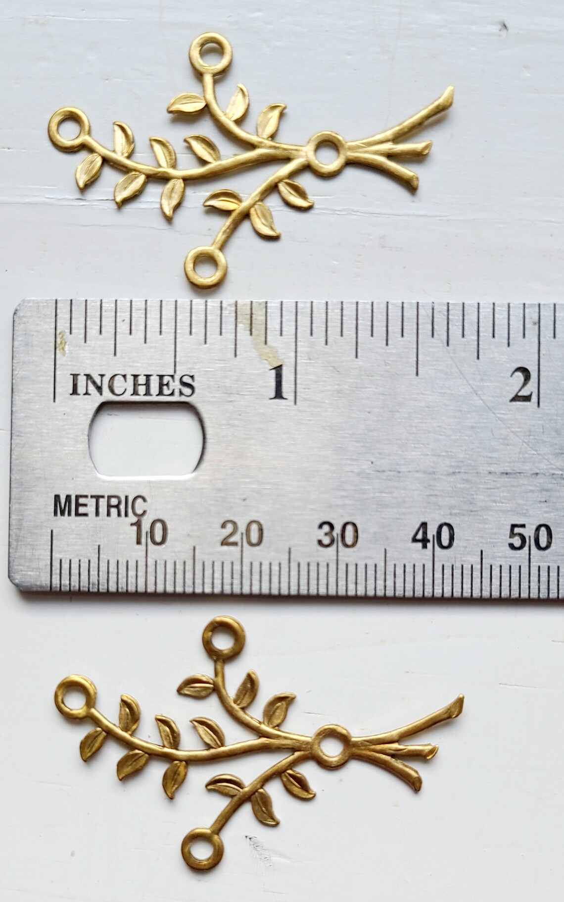 3 Branch With Leaves Rivet Finding for Flowers or Rhinestones - Etsy