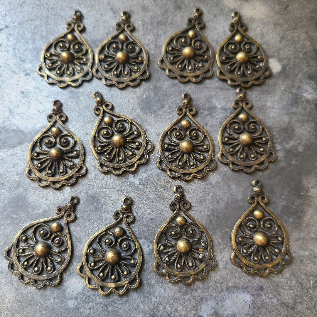 Vintage Brass Cut Work Filigree Finding ~ Filigree Finding ~ Filigree ...