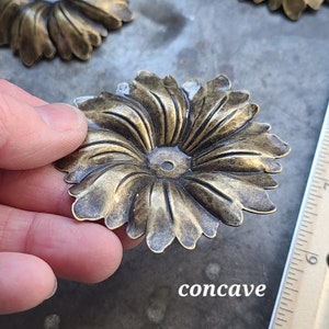 Brass Floral Stamping ~ Vintage Flower ~ Large Brass Component ...