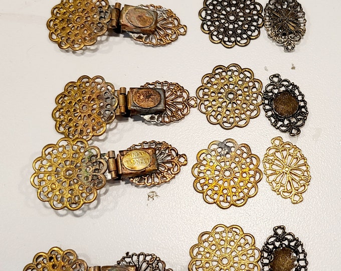 Rare Miriam Haskell Clasp Large Filigree Multistrand Signed Authentic ...