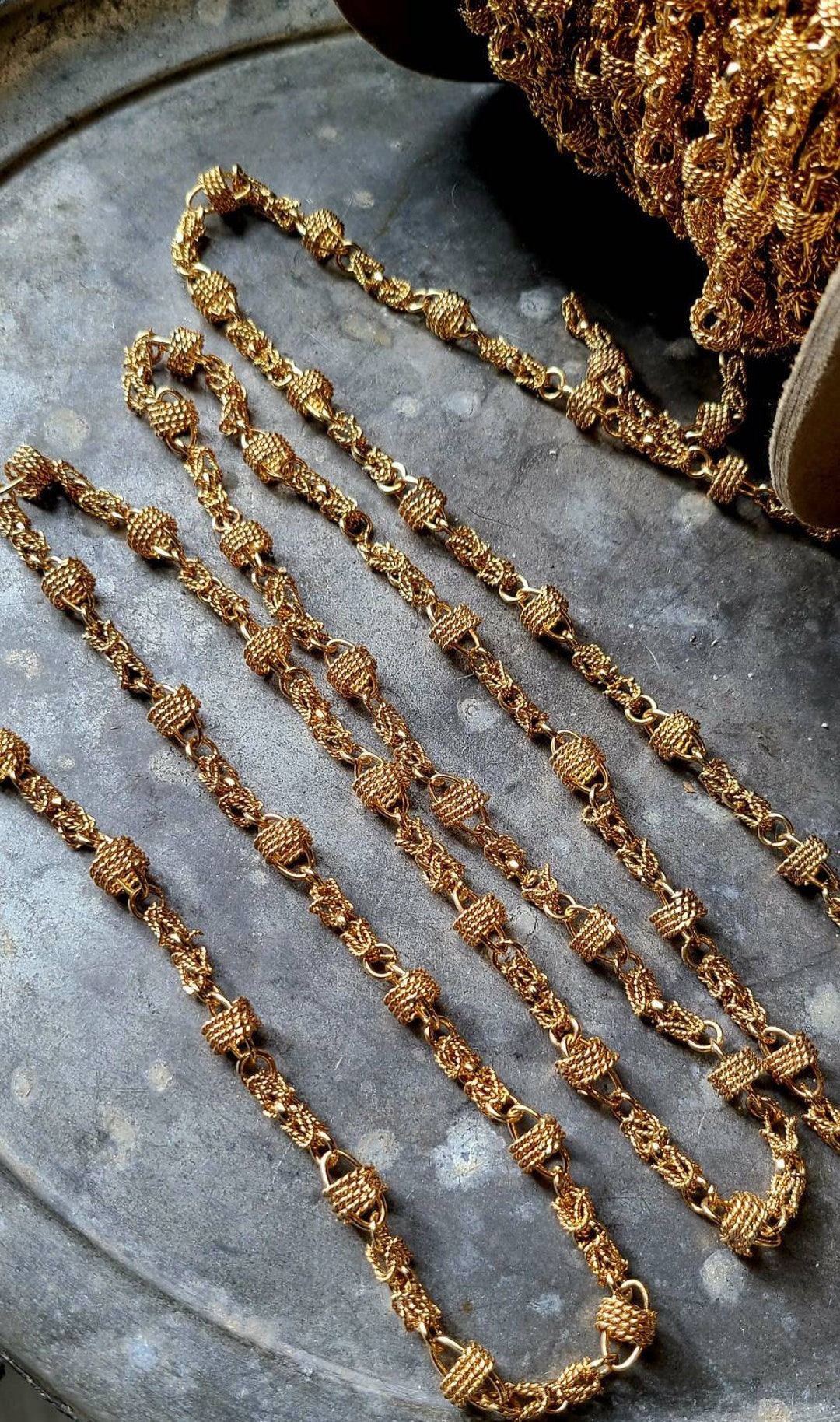 RESTOCKED Vintage Gold Plated Chain ~ Ornate Retro Style Chain ...