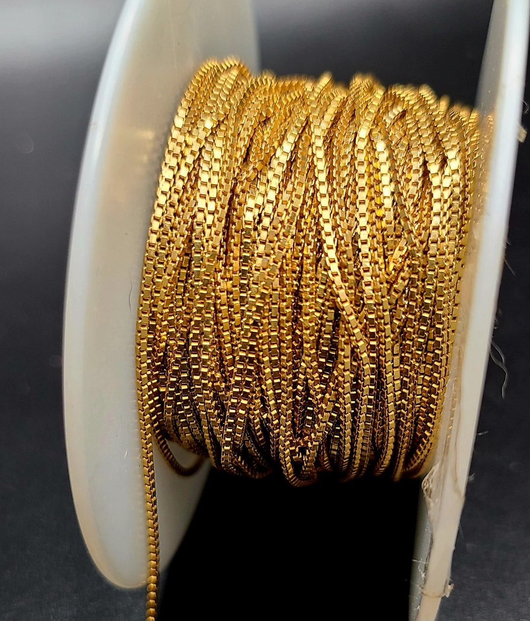 Dainty 14k Gold Box Chain, Gold Plated Stainless Steel 1mm Chains for ...