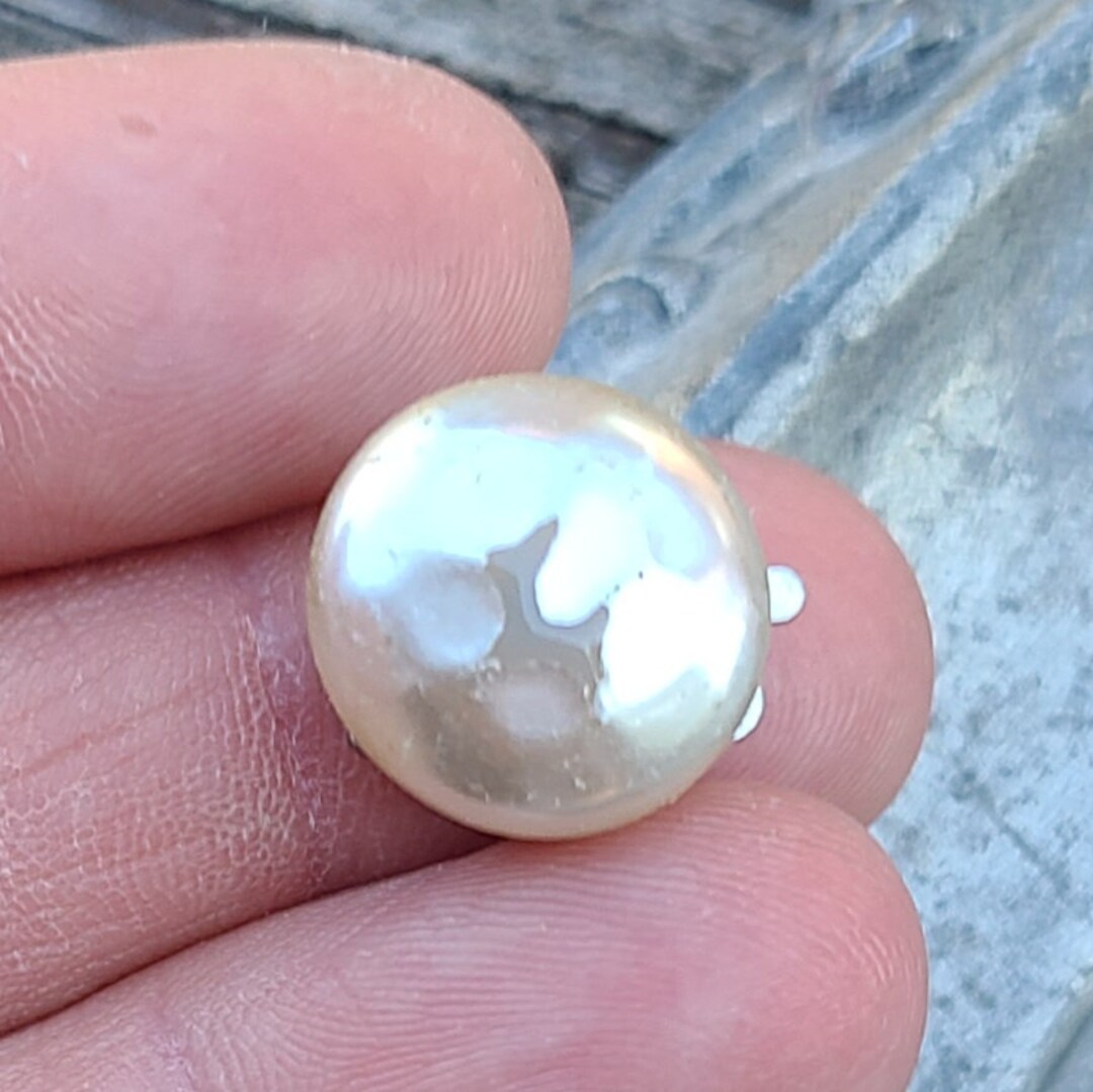 Very Old Glass Pearl Clasp Signed Vintage Japan Clasp, Deadstock ...