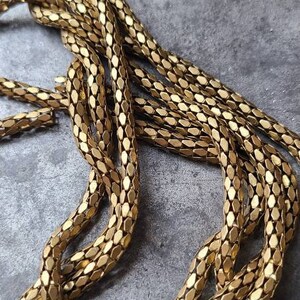 Vintage Brass Snake Chain Mirror Snake Chain Mesh Linked Snake Chain ...