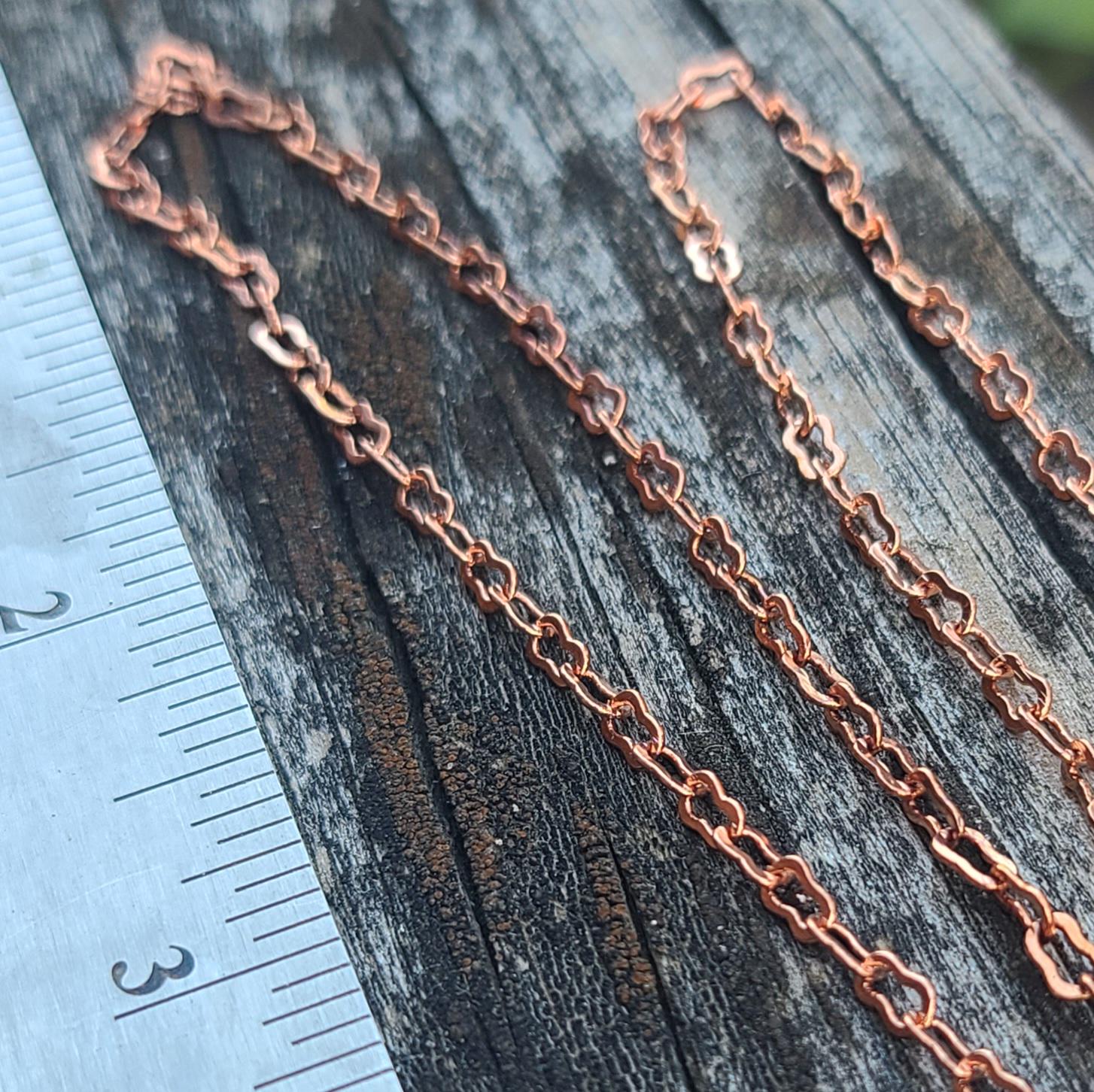 Vintage Copper Chain, Delicate Vintage Soild Bright Copper, Soldered ...