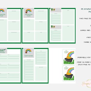 Printable St. Patrick's Day Party Planner and Decorations - Etsy