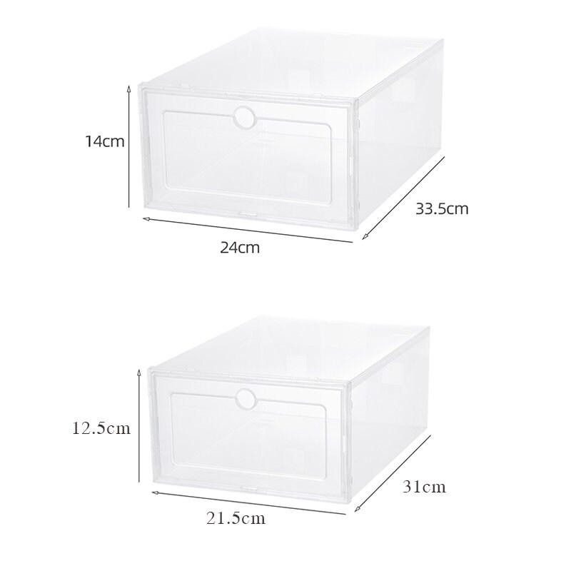 6 Pcs Clear Shoe Boxes Transparent Shoe Organizer Foldable - Etsy