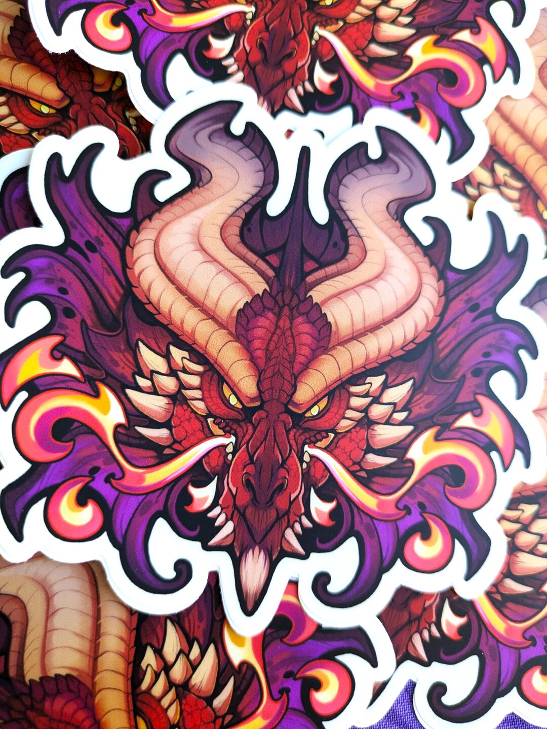 Red Dragon Sticker - Etsy