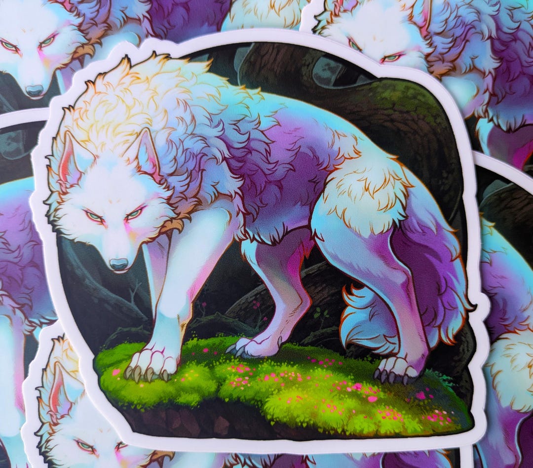 White Wolf Sticker - Etsy