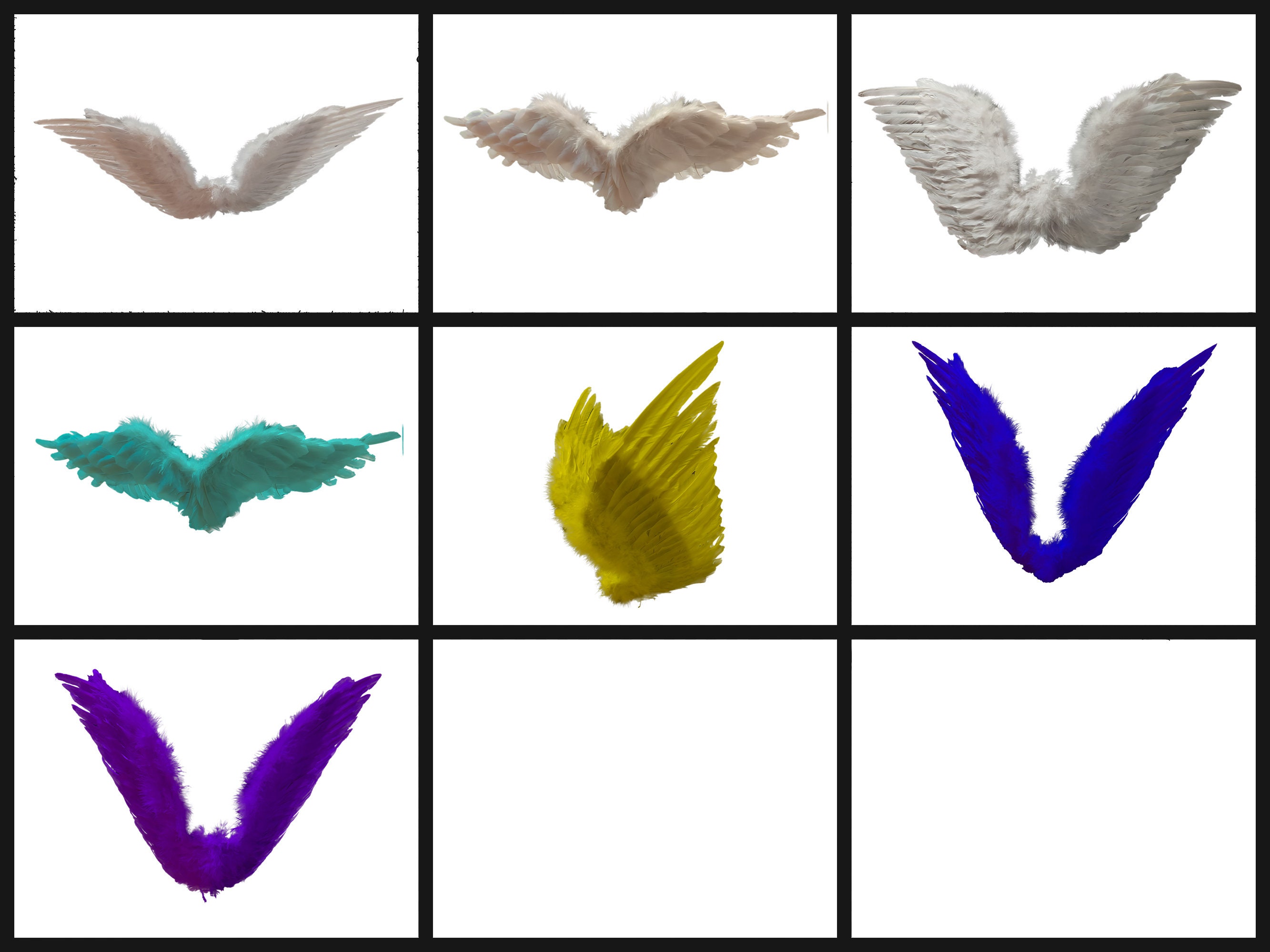 52 Angel Wings Overlay Color Wings Realistic Photoshop - Etsy
