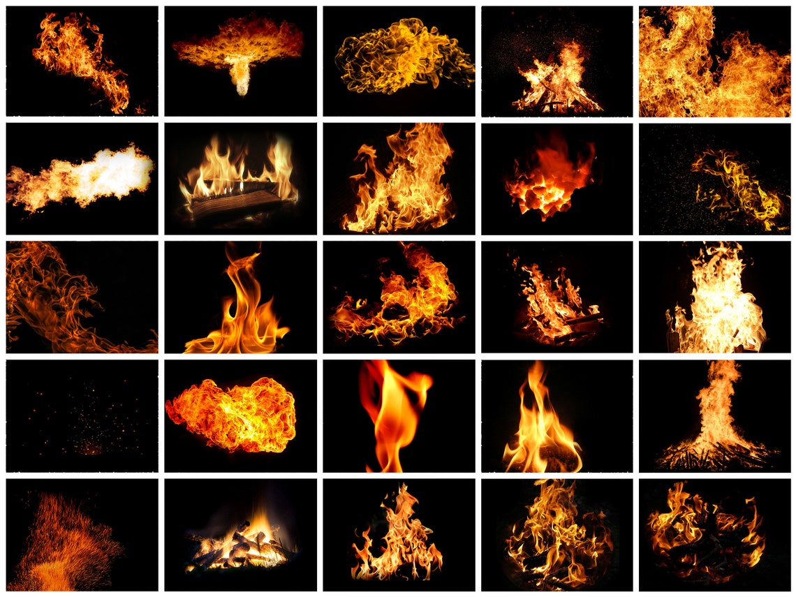 92 Fire Overlays Realistic Fire Fire Green - Etsy