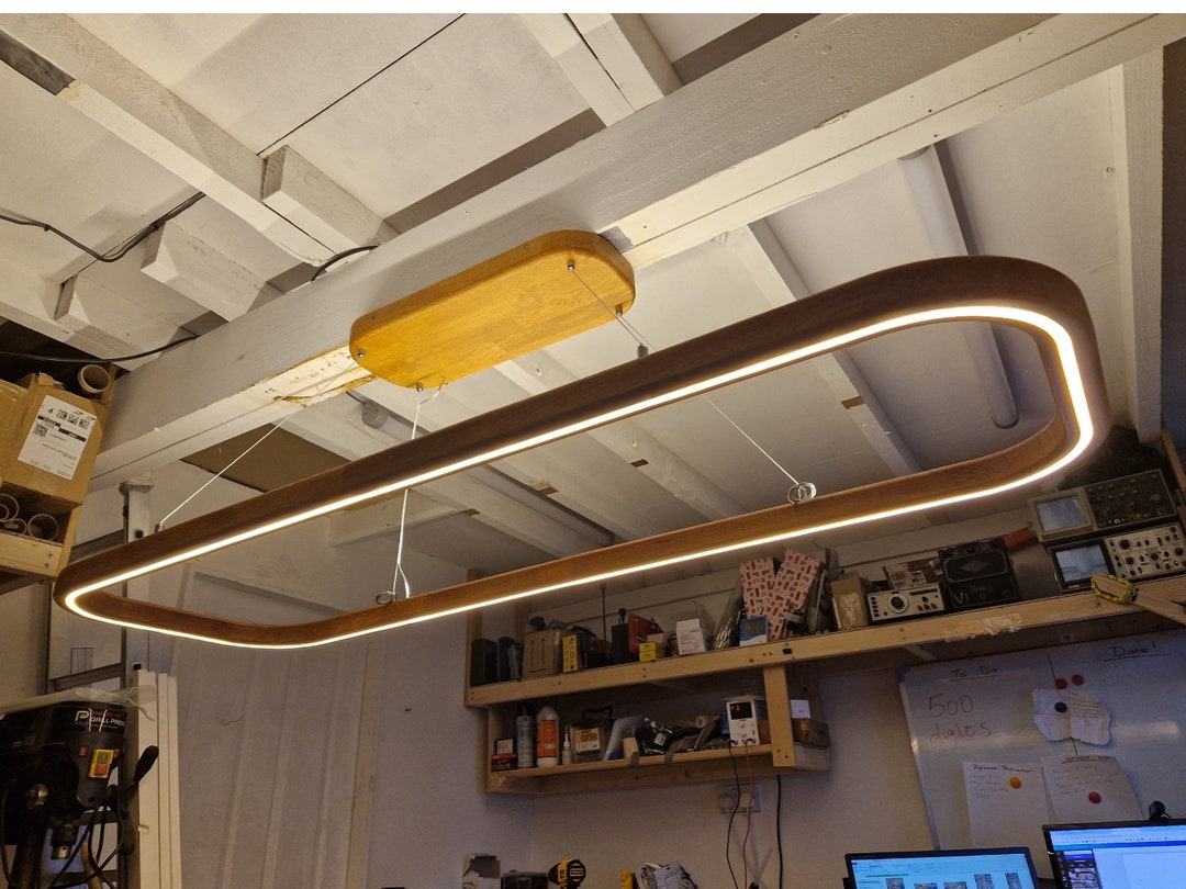 Pool Table Light Modern Oak Wood, Elegant High-quality Handcrafted ...