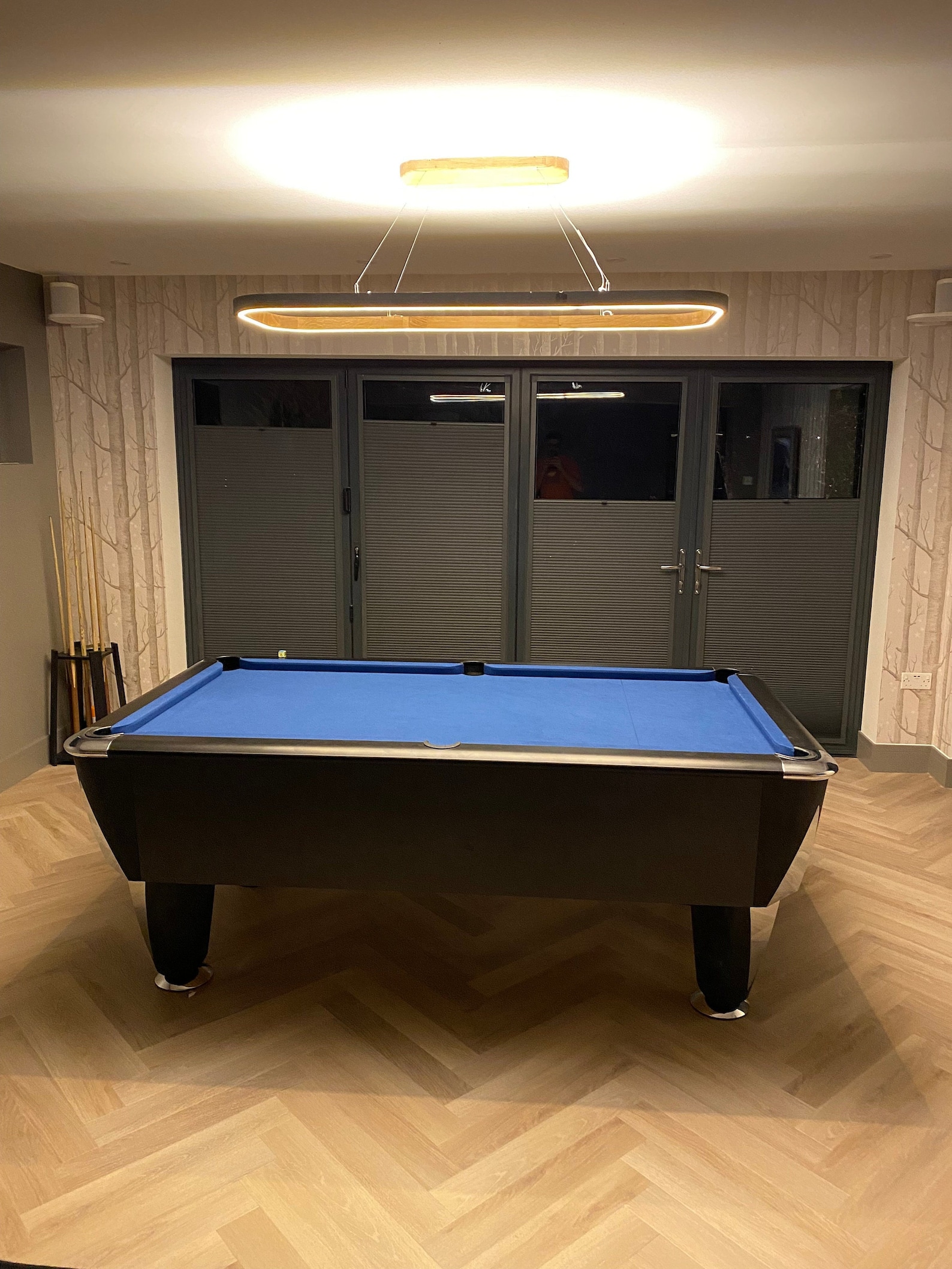 Modern Oak Wood Ceiling Led Light for Pool Table, Elegant High-quality ...