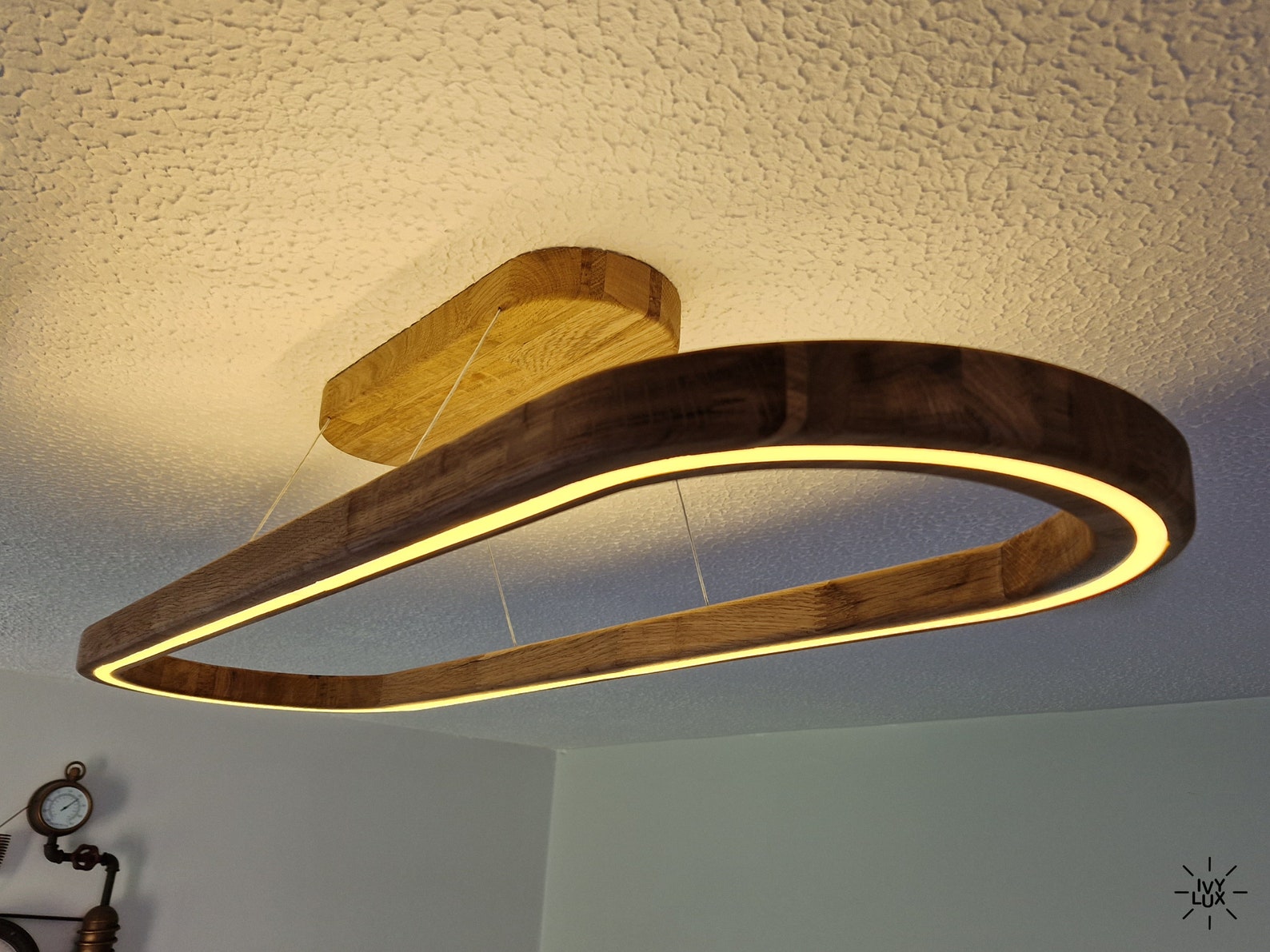 Modern Oak Wood Ceiling Led Light Elegant High-quality - Etsy