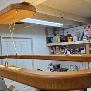 Pool Table Light Modern Oak Wood, Elegant High-quality Handcrafted ...