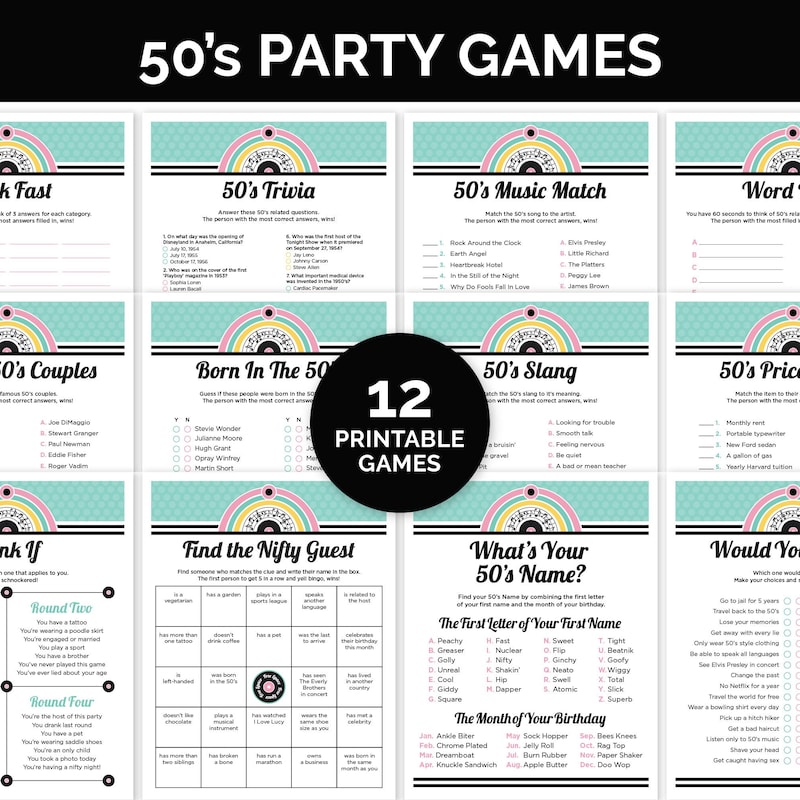 50s Party - Etsy