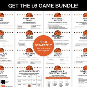 Basketball Riddles, Printable Riddle Me This Game for a Basketball Team ...