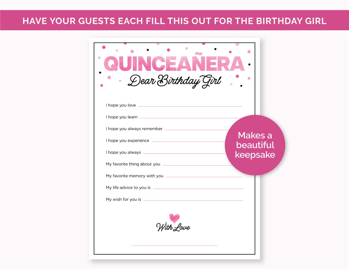 Quinceañera Games for Girls, Printable 15th Birthday Game Bundle, Pink ...