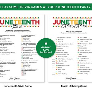 Juneteenth Games, Printable Game Bundle for Family or Classroom ...