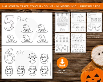 Numbers Tracing 1 10 - Etsy