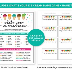 Ice Cream Party Games, Printable Games Bundle for an Ice Cream Social ...